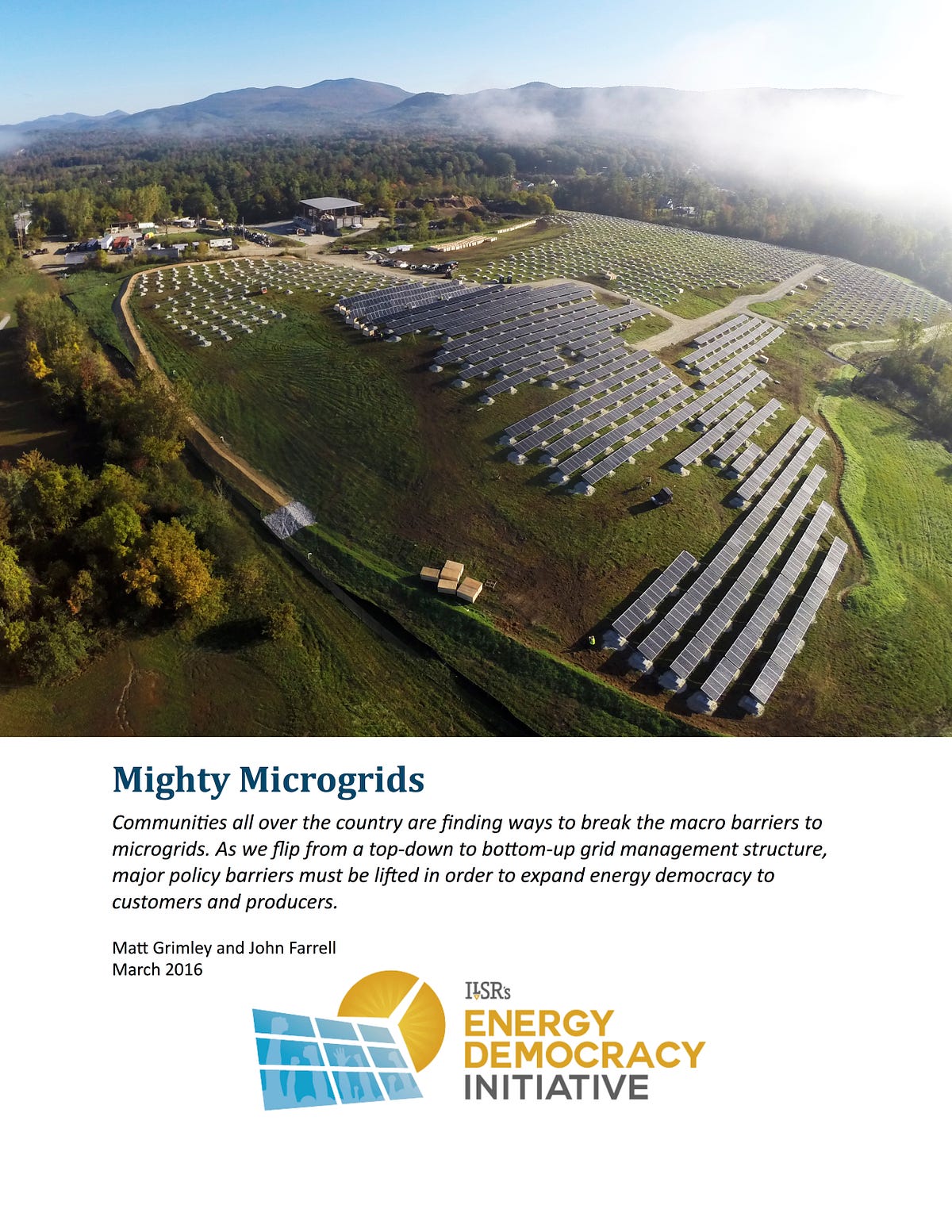 REPORT: Mighty Microgrids. DOWNLOAD THE FULL REPORT | by Inst: Local ...