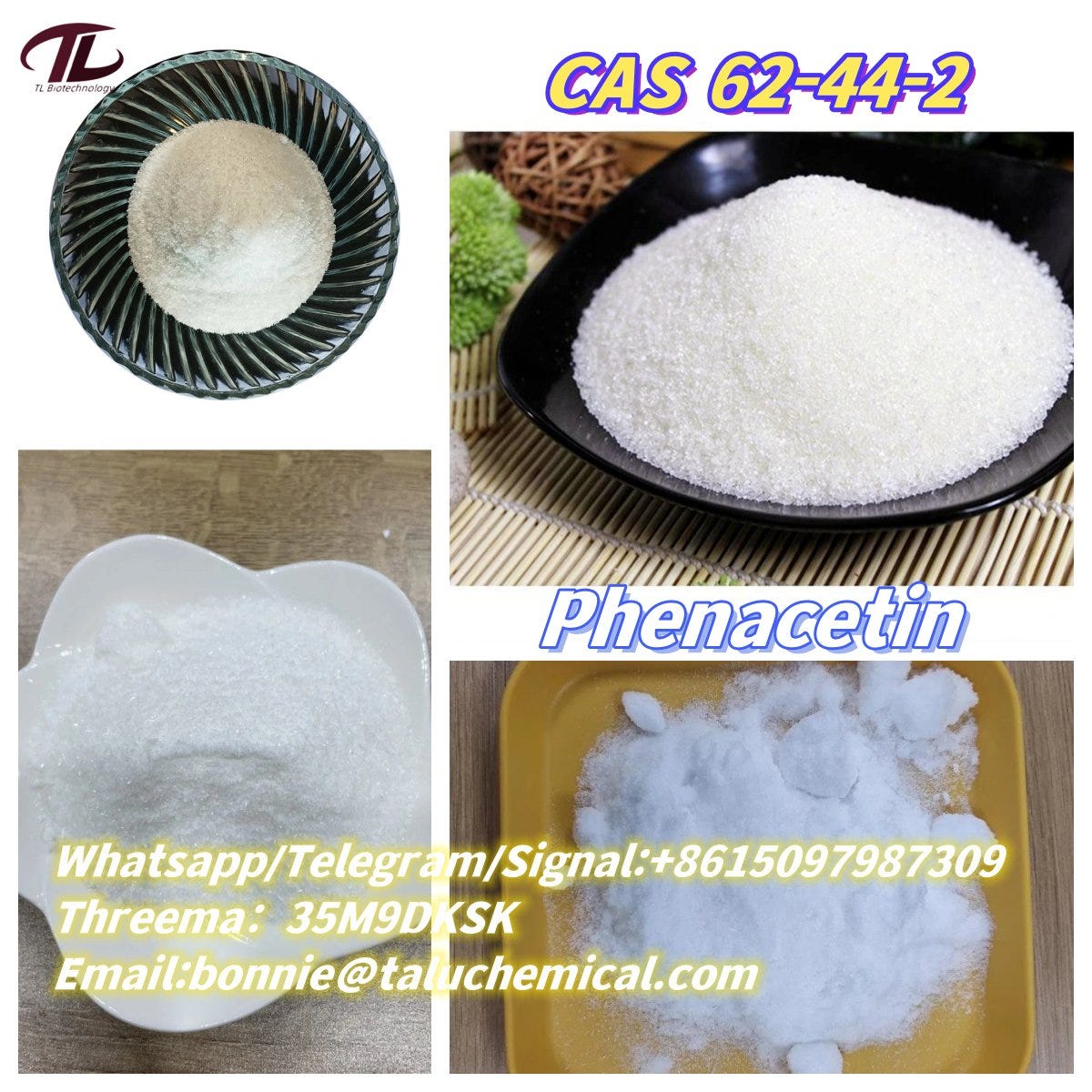 China Manufacturer Phenacetin Powder CAS 62–44–2 Phenacetine - Bonnie ...