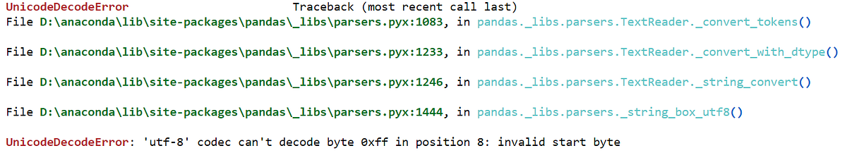 UnicodeDecodeError:. This is a common error while reading a… | by Nishitha Kalathil | Sep, 2023 ...