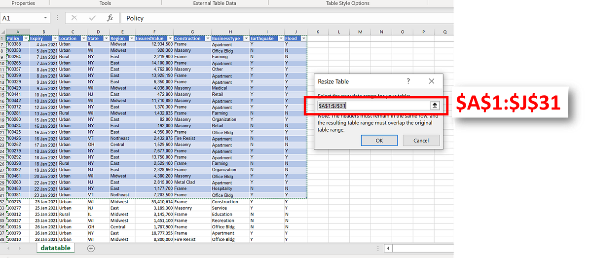 Here’s How You Can Auto-Adjust Your Datatable Range in Excel with Java | by Charmaine Chui ...