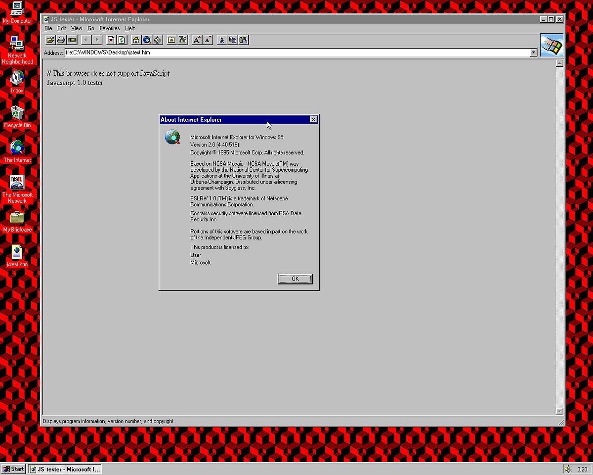 Testing Wikipedia’s claimed Internet Explorer 2 JavaScript support | by ...
