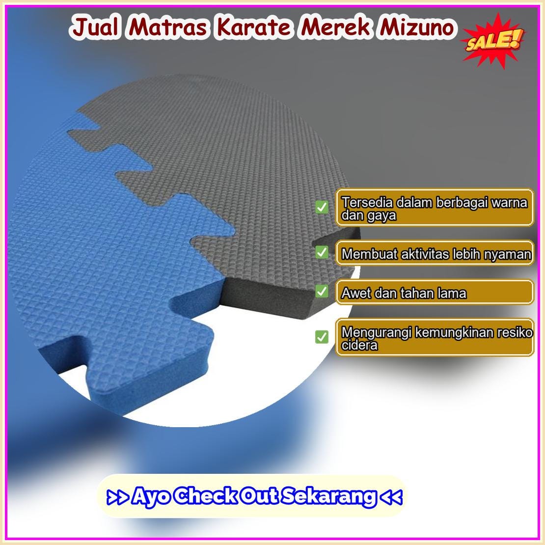 Jual Matras Karate Merek Mizuno - Harga Matras Olahraga Tebal - Medium