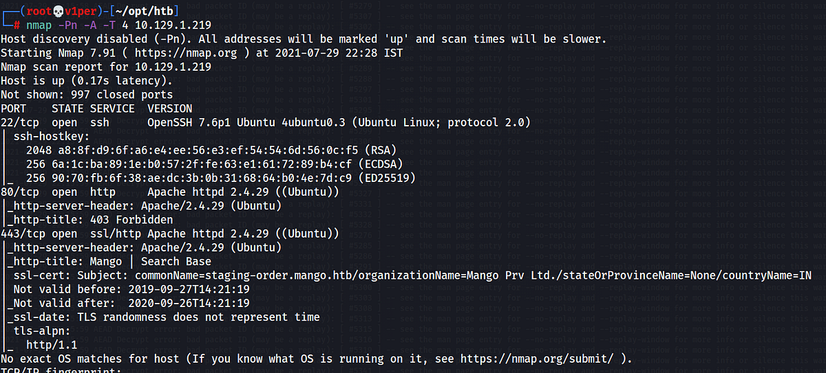 MANGO — HackTheBox WriteUp. This box is a part of TJnull’s list of ...