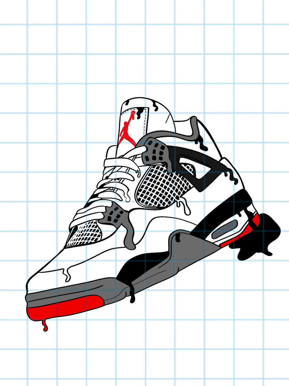 Jordans 4’s Svg. Kicks. Sneakers Drip Cricut file. Tshirt design | by ...