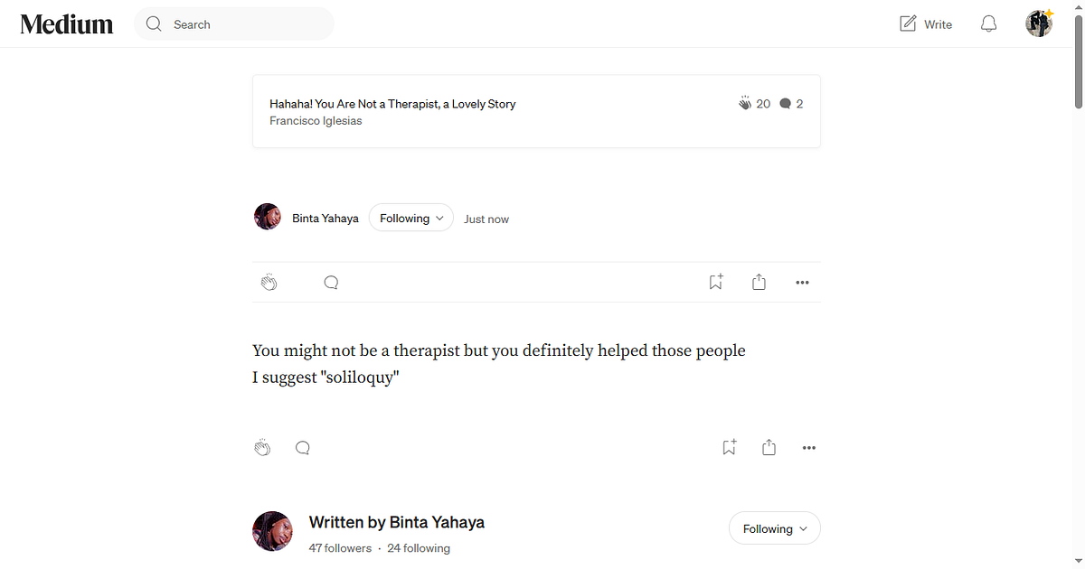 Soliloquy. Binta Yahaya — Feminism Where I Come… | by Francisco Iglesias | Francisco Iglesias ...