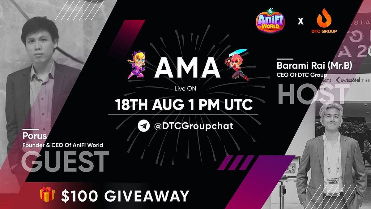 AMA Announcement with Anifi World - DTC Group - Medium