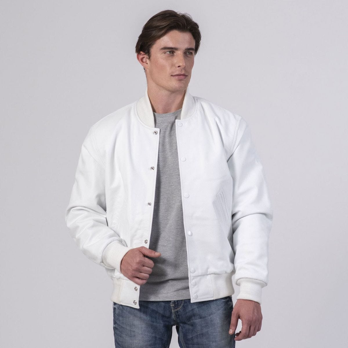 How to Style an All White Letterman Jacket for Any Occasion | by ...