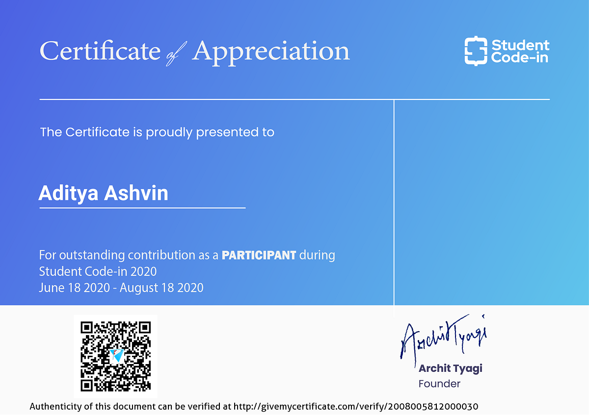My Experience of Student Code-In 2020 | by Adityaashvin | Medium