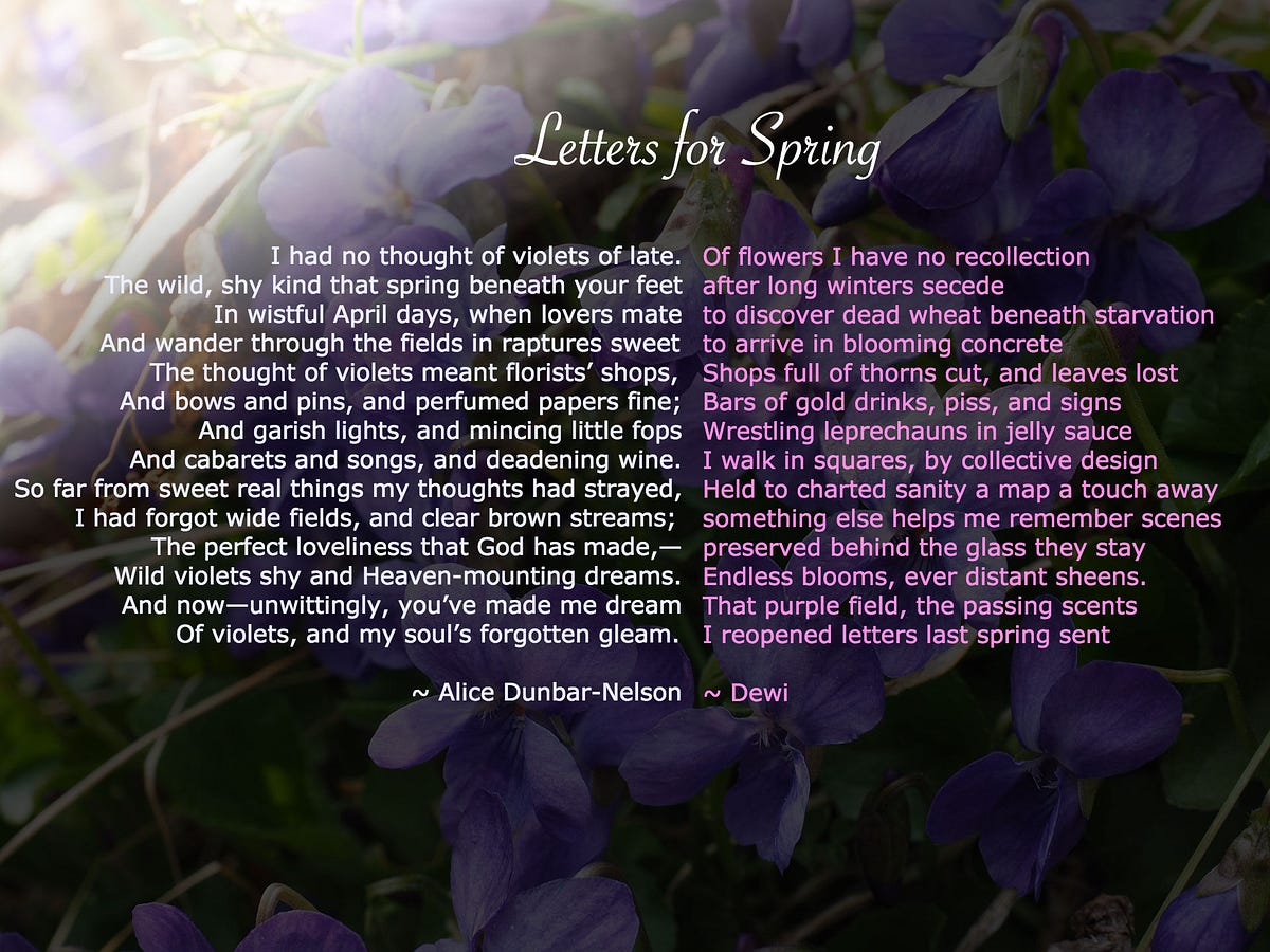 Letters for Spring. a sonnet cleave with Alice… | by Dewi | Chalkboard ...