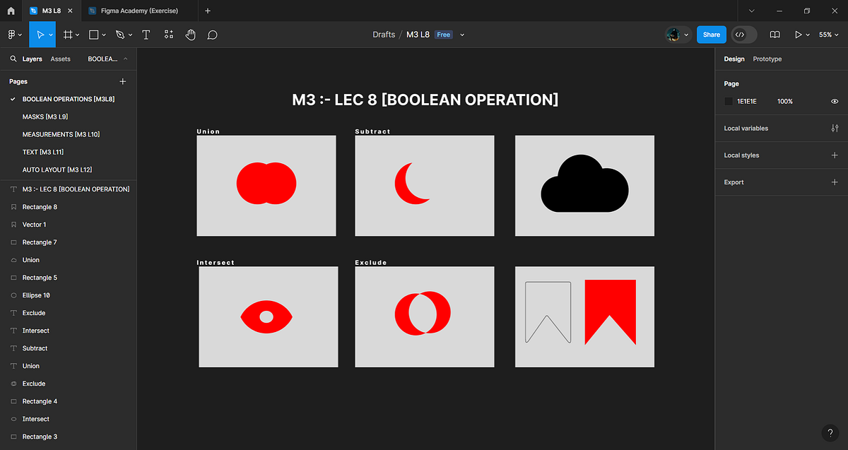 Day 20: BOOLEAN OPERATIONS IN FIGMA | by Prince Chouhan | Medium