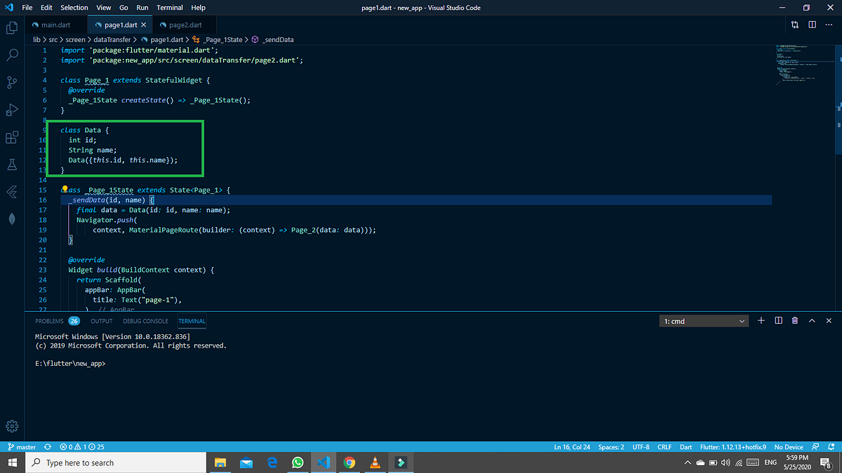 How to send data from one screen to other in flutter app with route ...