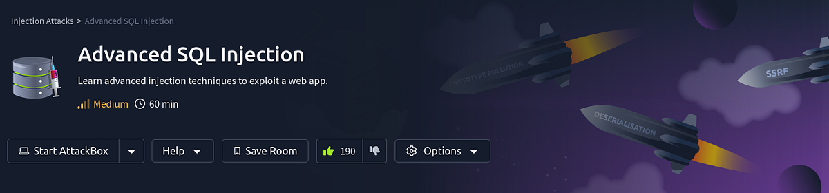 Advanced SQL Injection — TryHackMe | by R-Rad Hasan | Sep, 2024 | Medium
