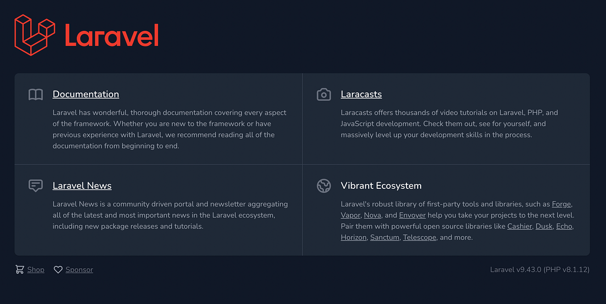 Laravel — Installation. For managing dependencies, Laravel uses… | by Shah Amisha | Medium