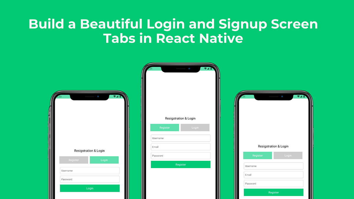 Build Custom Tabs for registration and login react native | by Amol kapadi | Apr, 2024 | Medium