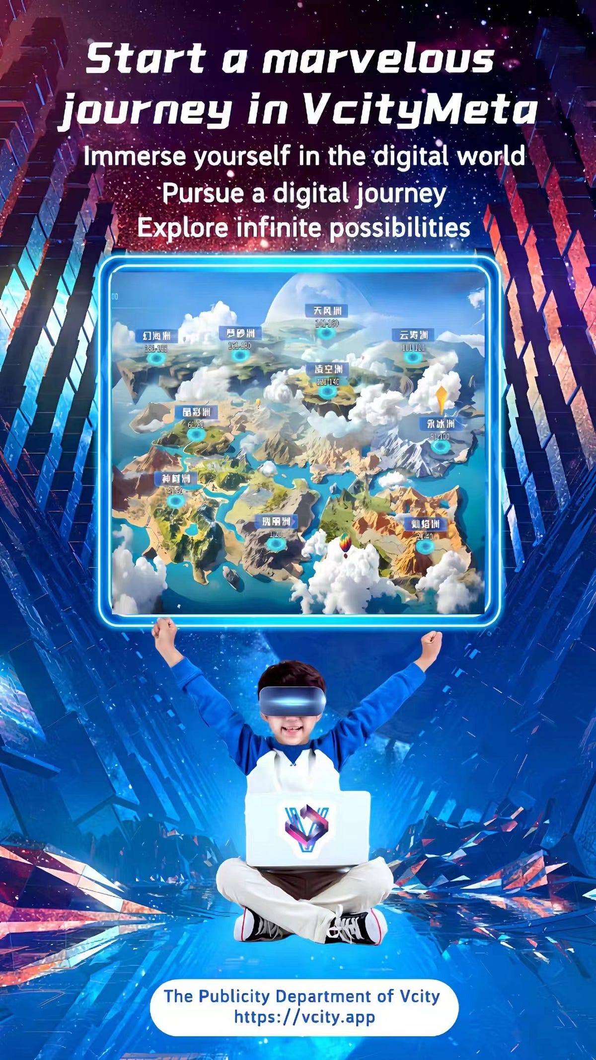 Start a marvelous journey in VcityMeta. Immerse yourself in the digital ...