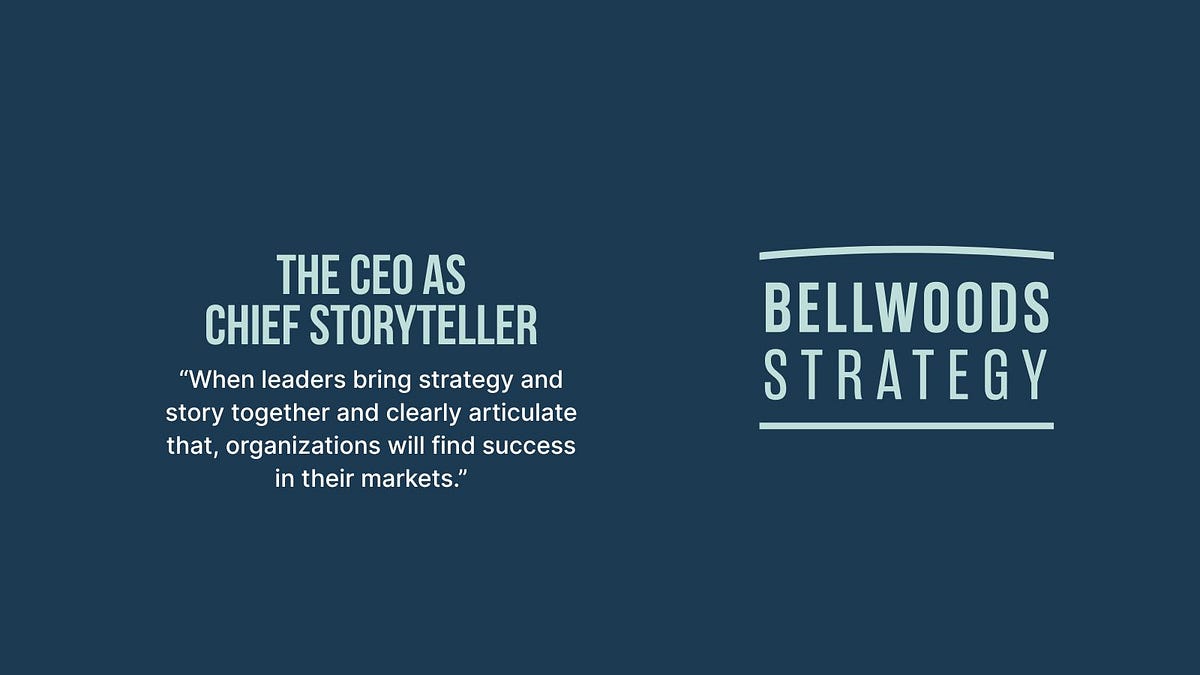 CEO at Chief Storyteller | Bellwoods Strategy