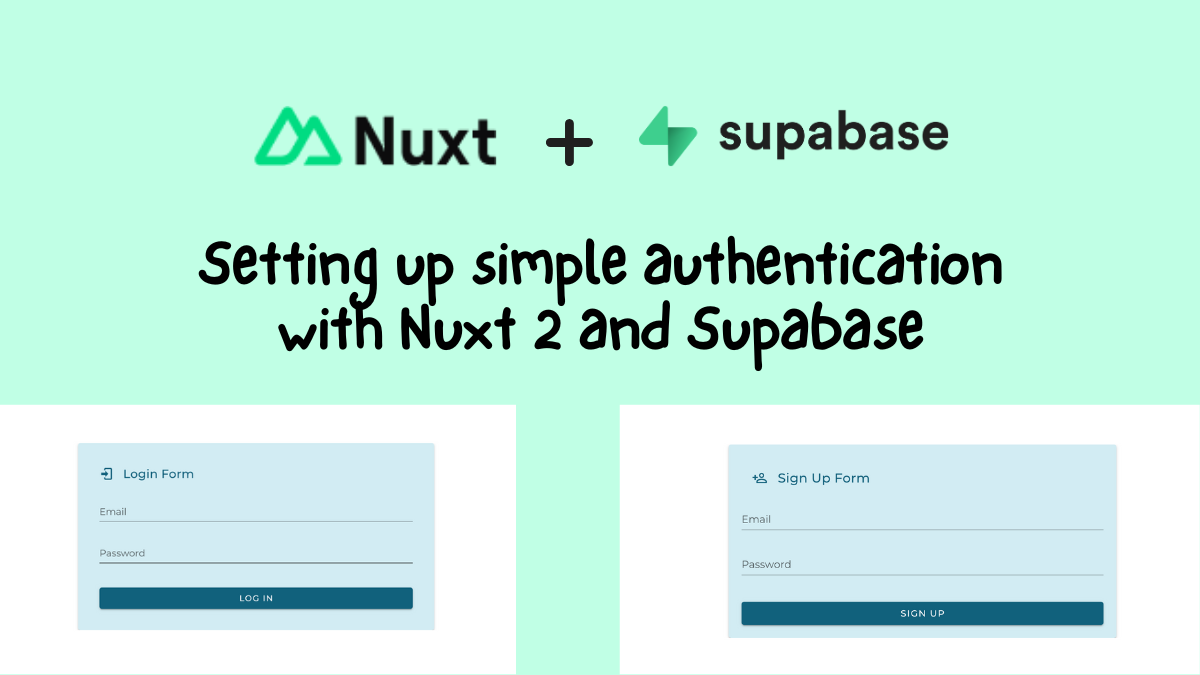 Setting up simple authentication with Nuxt 2 and Supabase | by ...
