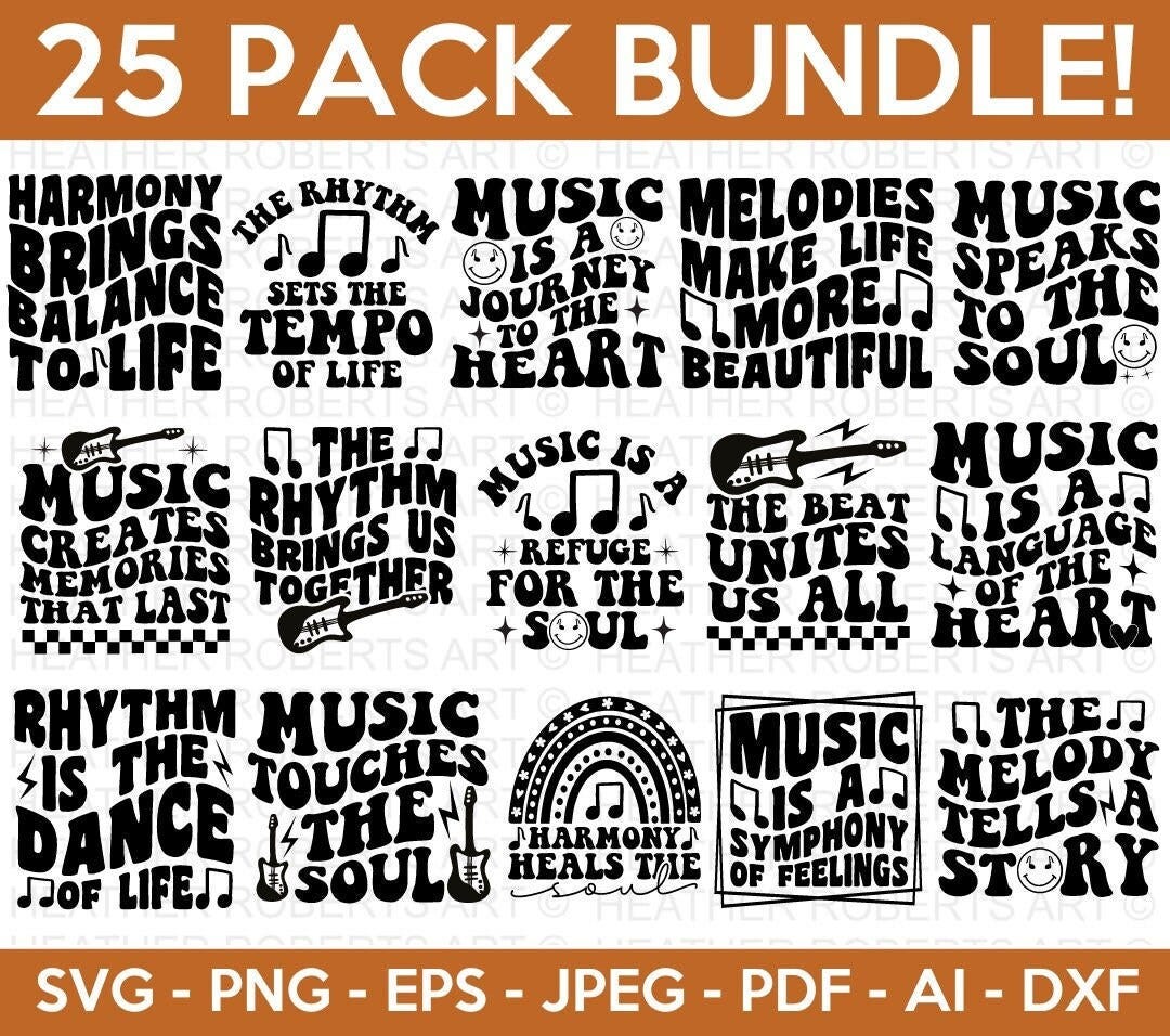 Retro Musical Svg Bundle, Music Svg Bundle, Musical Svg, Music Lover ...