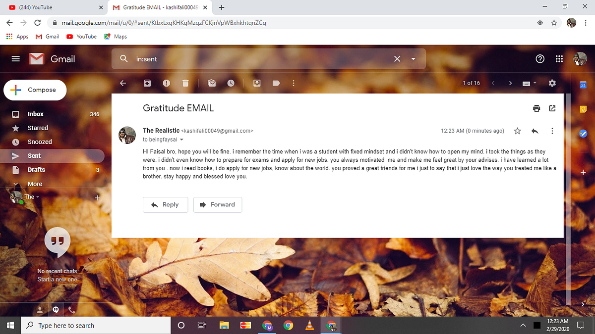 gratitude Mail to my friend. we often don't give value to little… | by ...