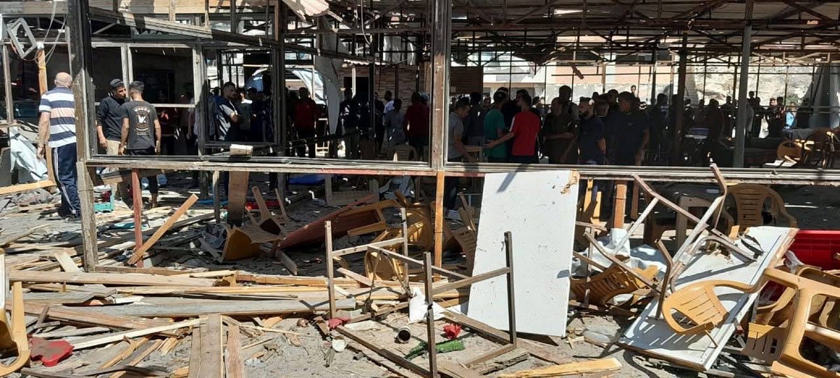 Al-Baqa Cafeteria by the Gaza Sea – now a memory under smoke. | by ...