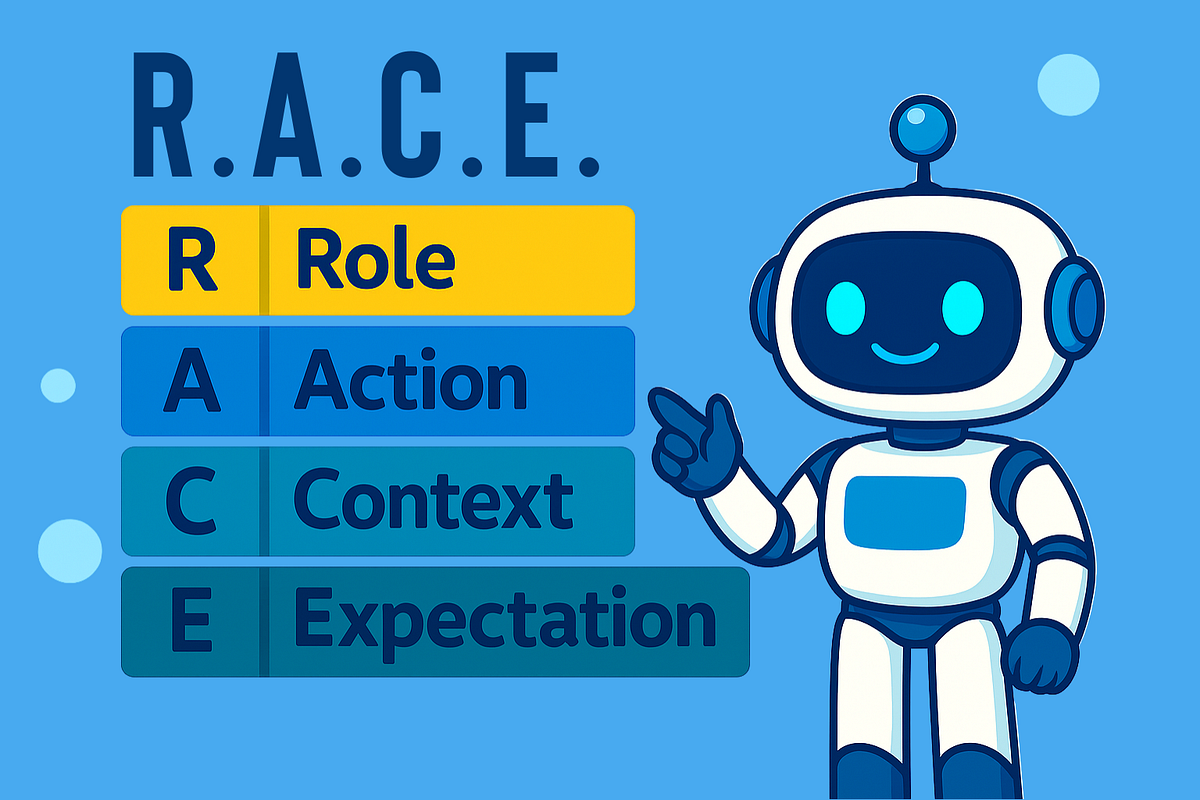 Prompt framework - R.A.C.E. | by Damien Griffin | AI Quick Tips