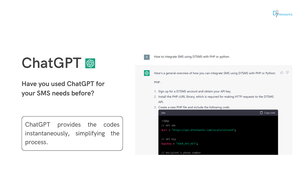 Integrating D7 SMS into your software is simple. | by Direct7 Networks ...