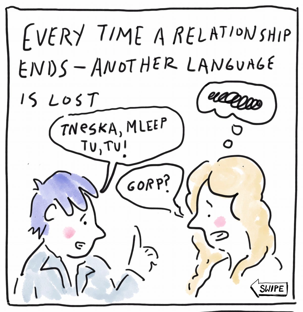 Love is a wasteland of dead languages | by Yaplaws Comics | Medium