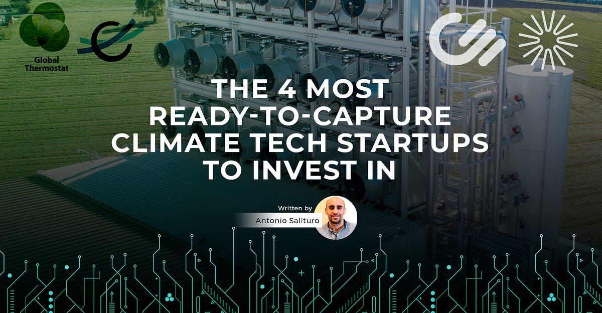 The 4 Most Ready-to-Capture Climate Tech Startups | by Critical Capital ...