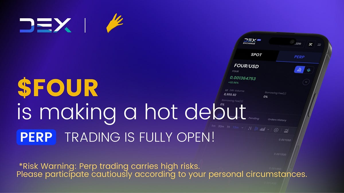 New Listing: $FOUR is Now Live on D3X Perp DEX! | by DΞX | Medium
