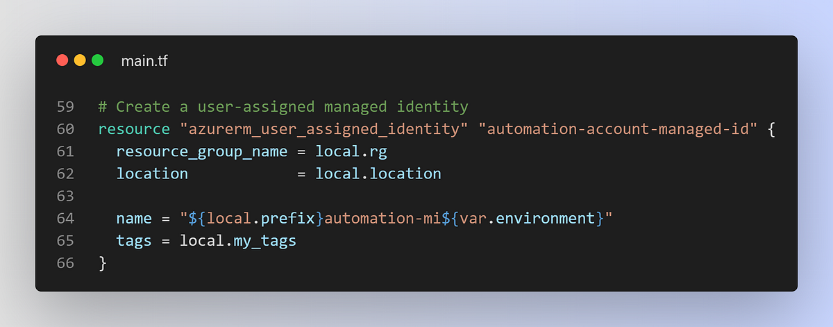 Deploying an Automation Account with a user-assigned managed identity ...