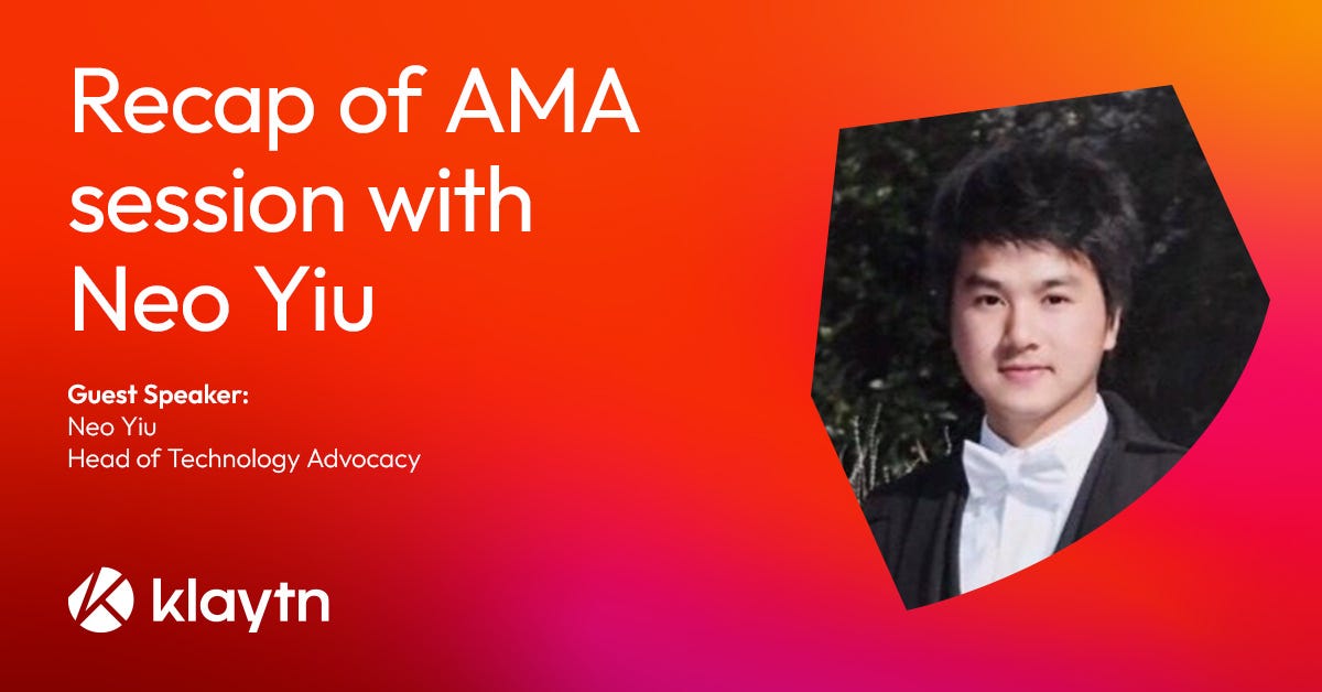 Recap of AMA with Neo Yiu. We had the pleasure of hosting Neo Yiu… | by ...