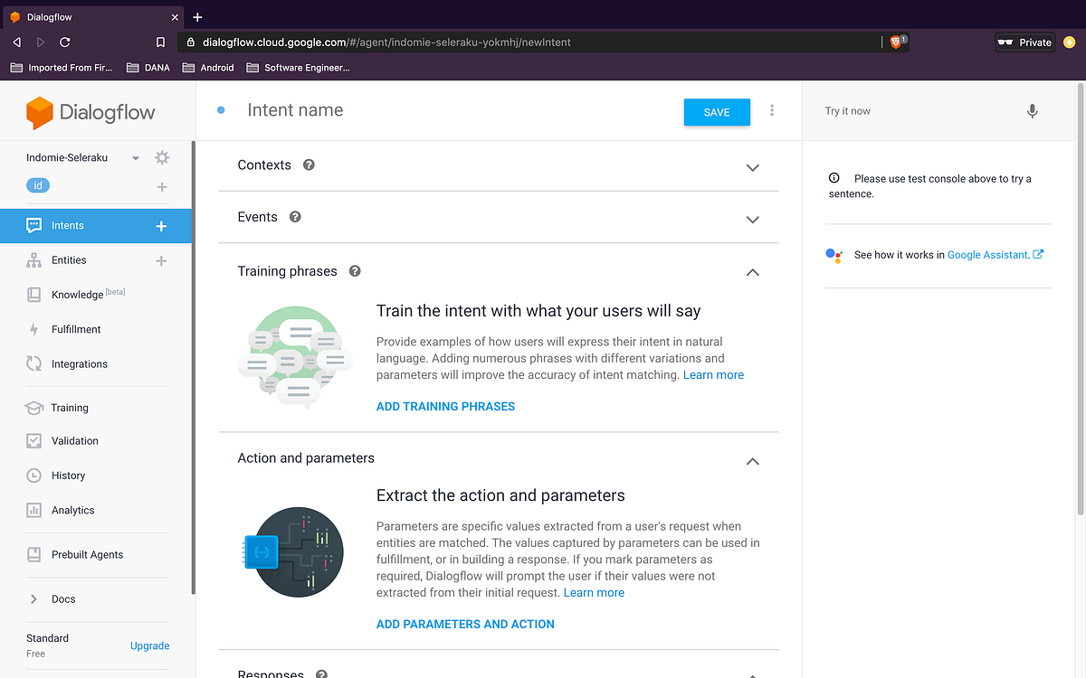 Build Your First Google Assistant (Part II) — Intent | by Dede Andres ...