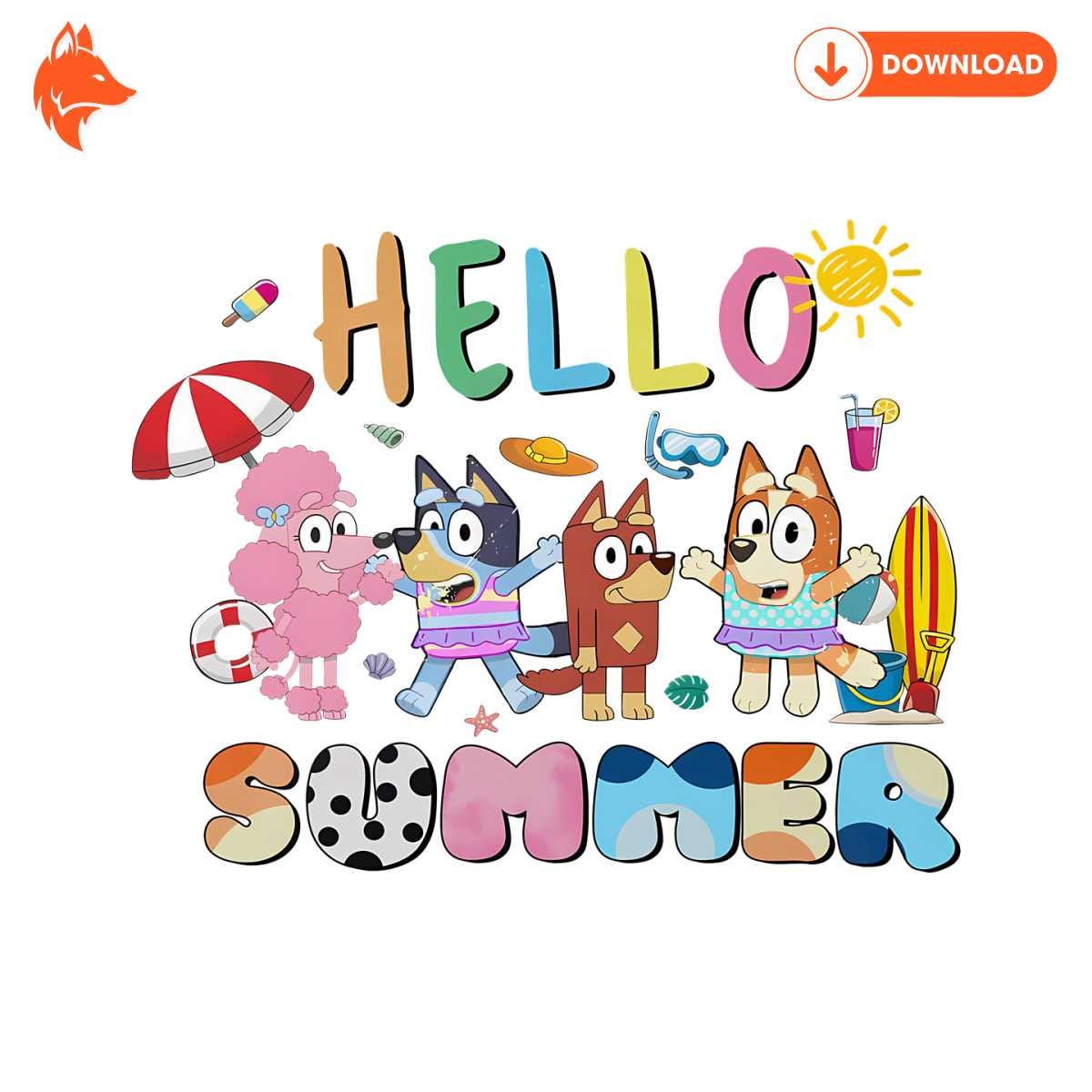 Funny Hello Summer Bluey Trip PNG - Ruth Ohara - Medium