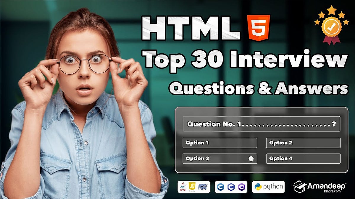 Top 30 Html 5 Interview Questions And Answers Html 5 Mcq 🚀 Crack Interviews 🤯 Exam Q And A 💻