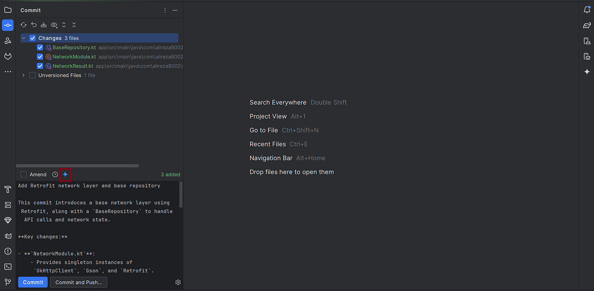Git Commit by Gemini in Android Studio | by Alireza Goodarzi | Medium