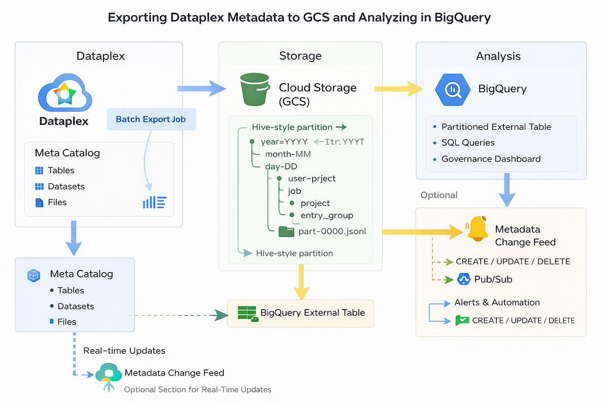 Exporting Dataplex Metadata to GCS and Analyzing It with BigQuery | by ...
