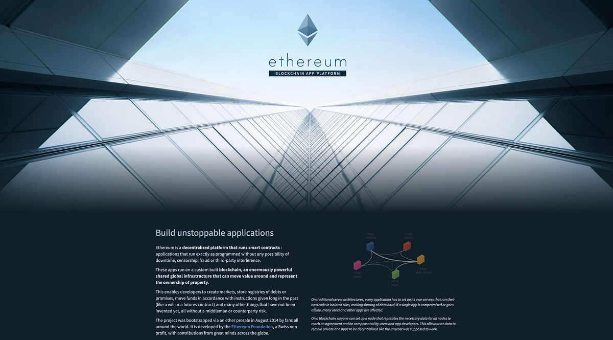 Redesigning the Ethereum Website. Our Process to a Prototype | by ...