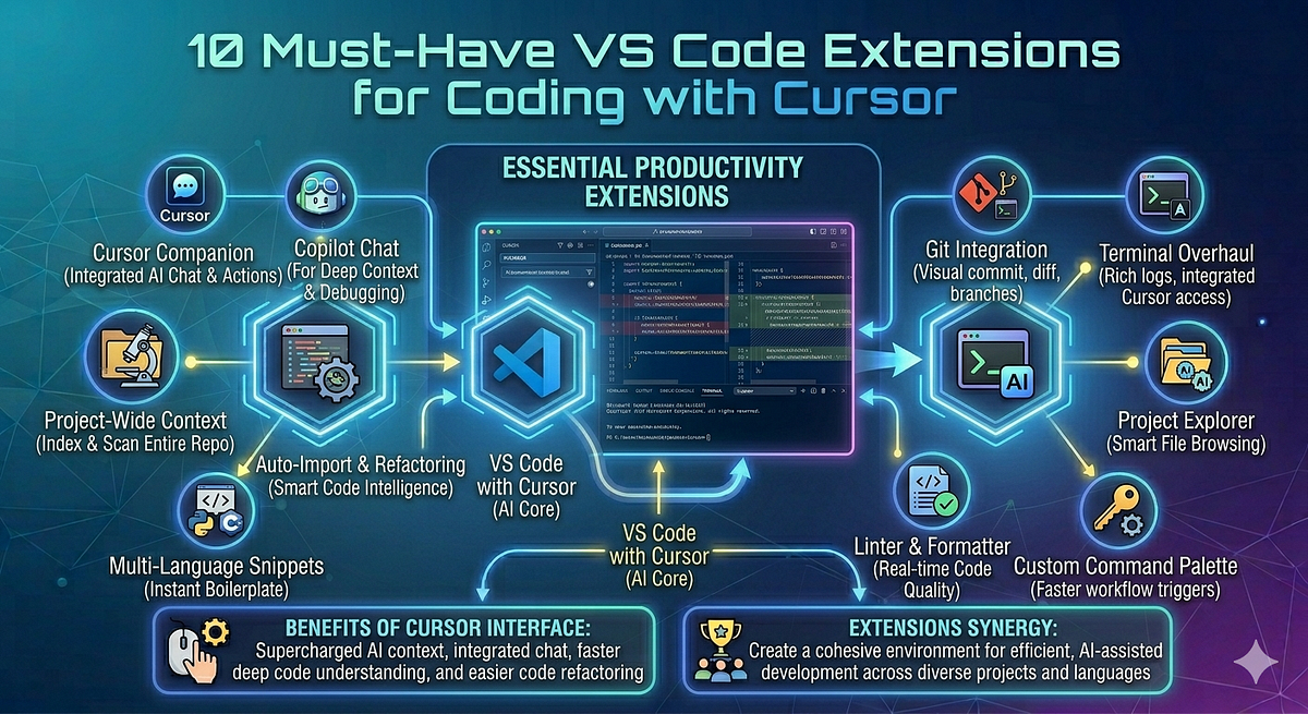 10 Must‑Have VS Code Extensions for Coding with Cursor | by Usama ...