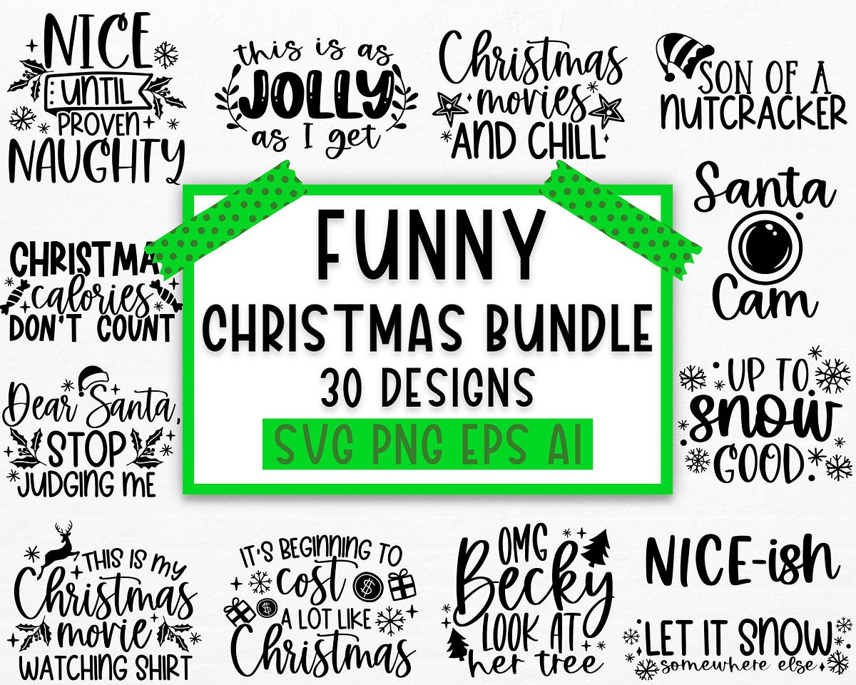 Funny Christmas SVG Bundle, Christmas sign svg , Merry Christmas svg ...