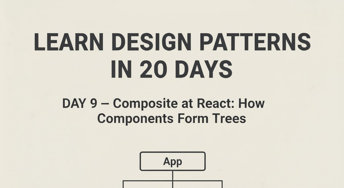 Learn Design Patterns in 20 Days: Day 9 — Composite at React: How ...
