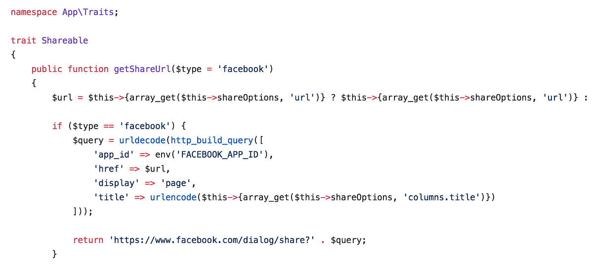 Laravel Shareable Trait. I always hated to manually write… | by Dennis ...