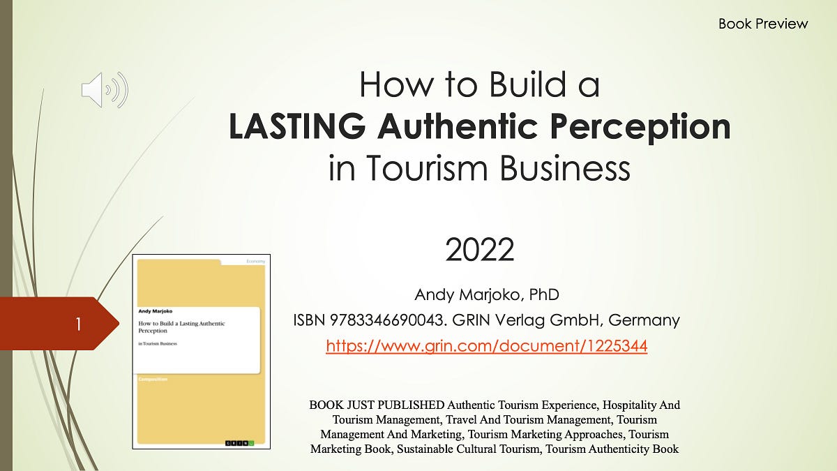 NEW BOOK on Authentic Tourism Experience | by Tourism FOPA | Medium