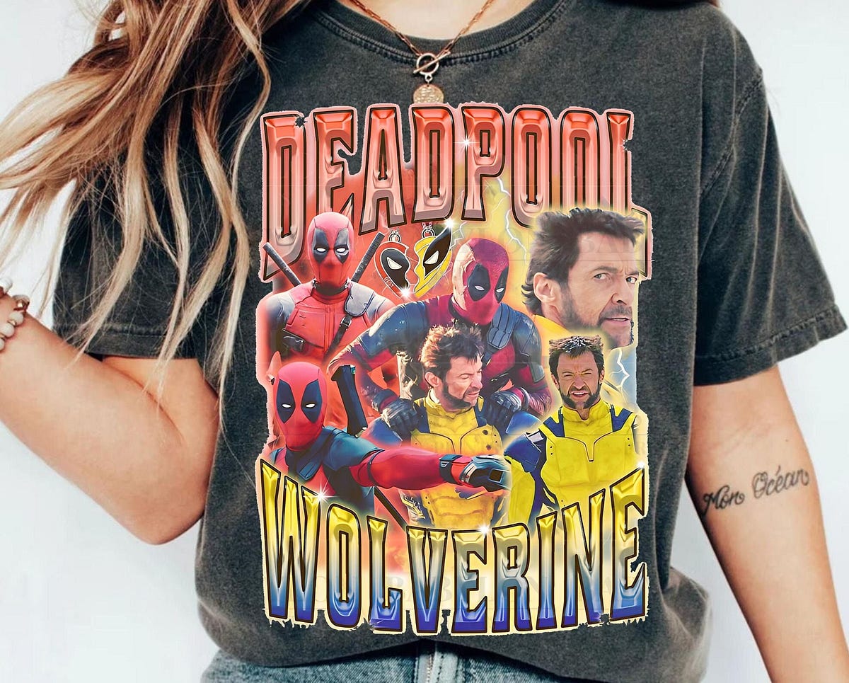 Free Funny Marvel Deadpool And Wolverine Shirt | Cute Deadpool ...