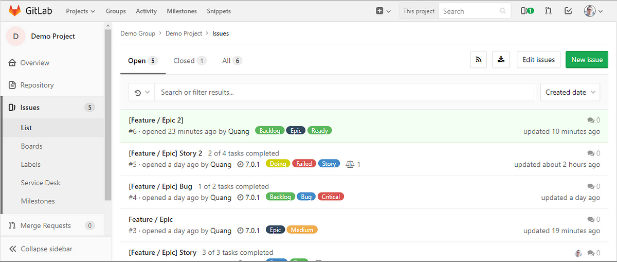 Create An Agile Project With Gitlab By Quang T Product Sandbox Medium