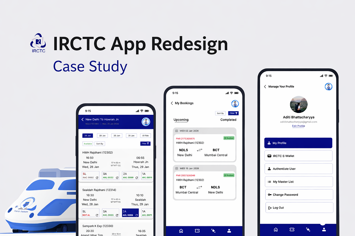 A Fresh Approach to the IRCTC Mobile App🚉 | by Sunandinibhattacharyya ...