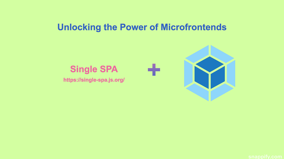 Unlocking the Power of Microfrontends: Single-SPA with Module Federation | by Sivaraj | Mar ...