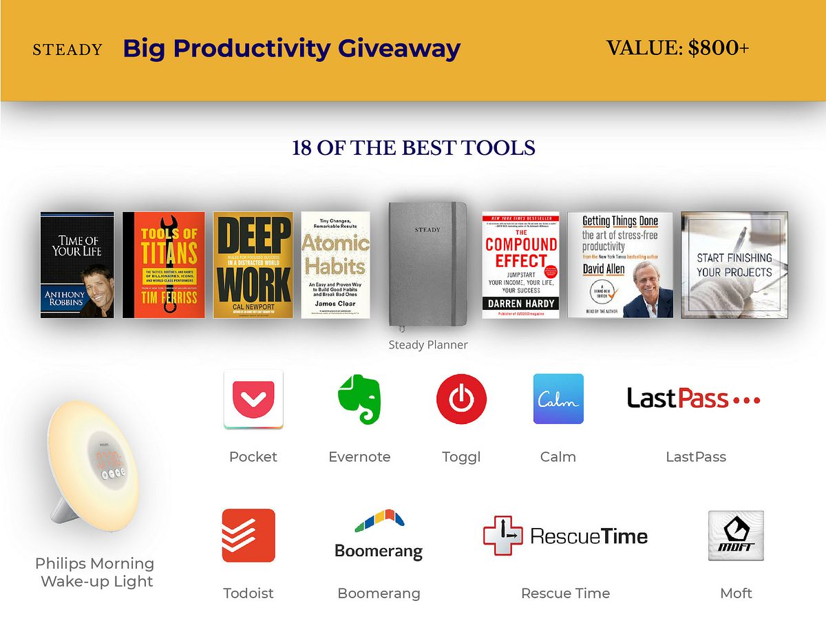 How to get 18 of the best productivity tools for FREE | by Steady ...