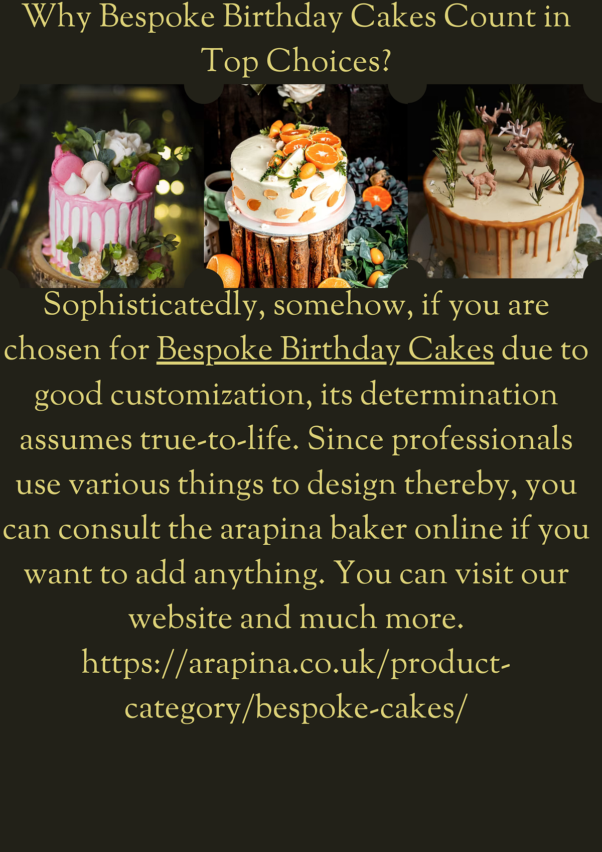Why Bespoke Birthday Cakes Count in Top Choices? - Arapinabakery - Medium