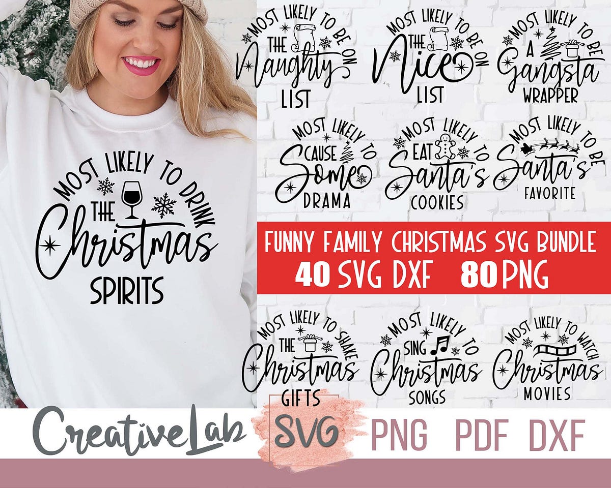 Christmas Svg Bundle Funny Christmas Svg, Family Christmas Svg, 40 Most ...
