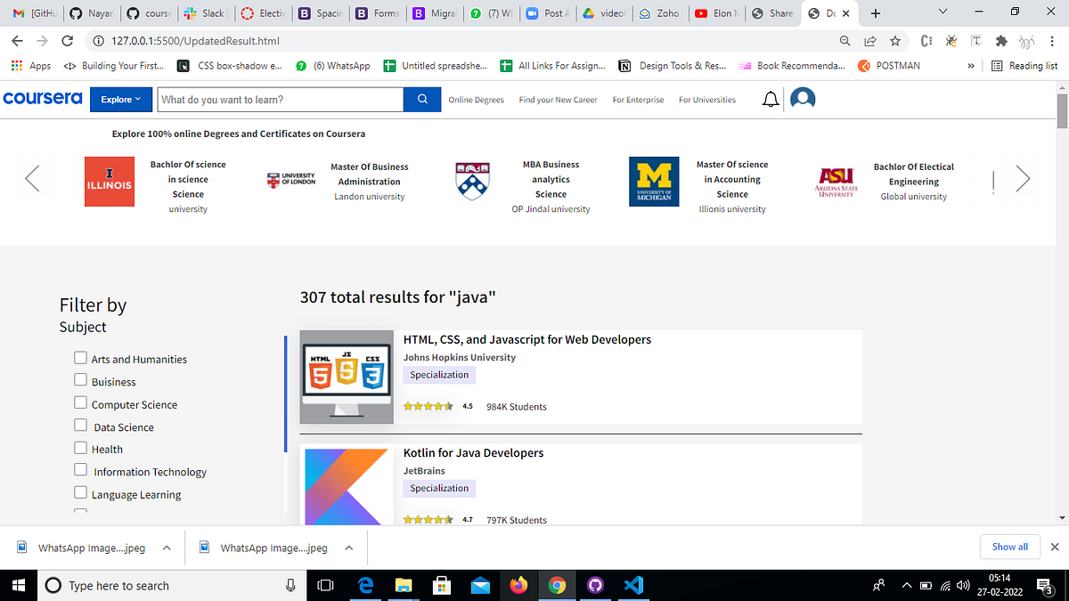 Cloning “Coursera.org” in 7 days: Masai School Construct Week | by Mohak_Tripathi | Medium